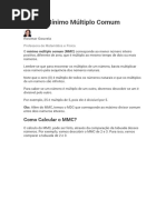 Cálculo do Mínimo Múltiplo Comum (MMC) | PDF | Número primo | Matemática