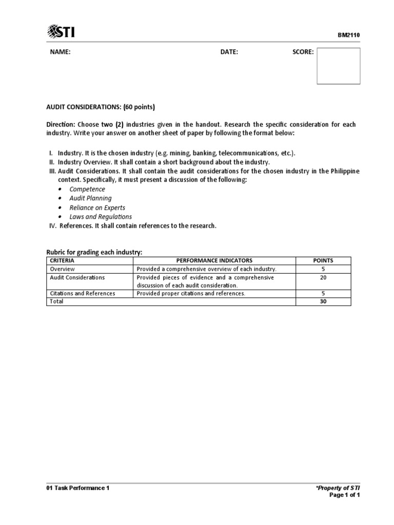01 Task Performance 1 | PDF