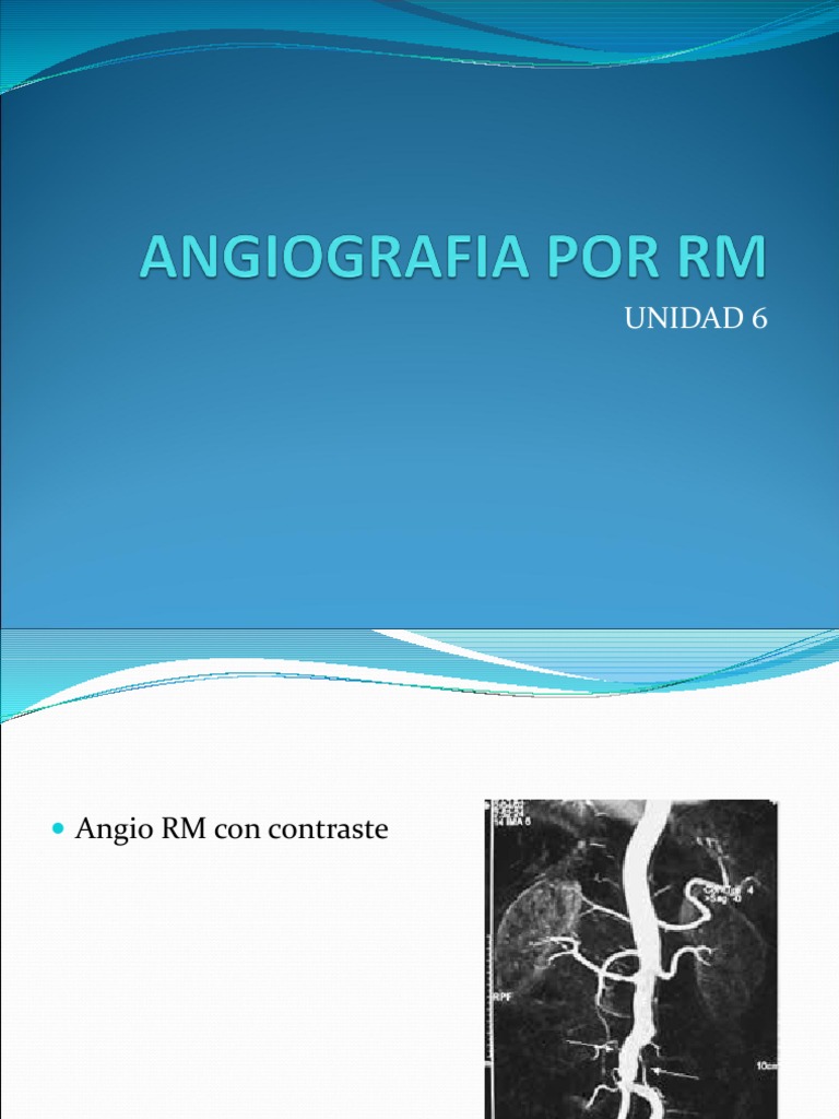 Angiografía por RM: Técnicas y Flujo | PDF | Angiografía | Imagen de ...
