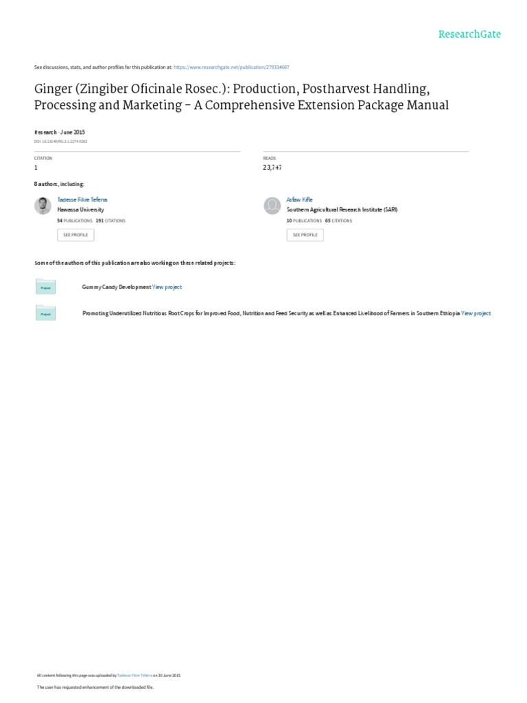 Final Ginger Manual English | PDF | Ginger | Leaf