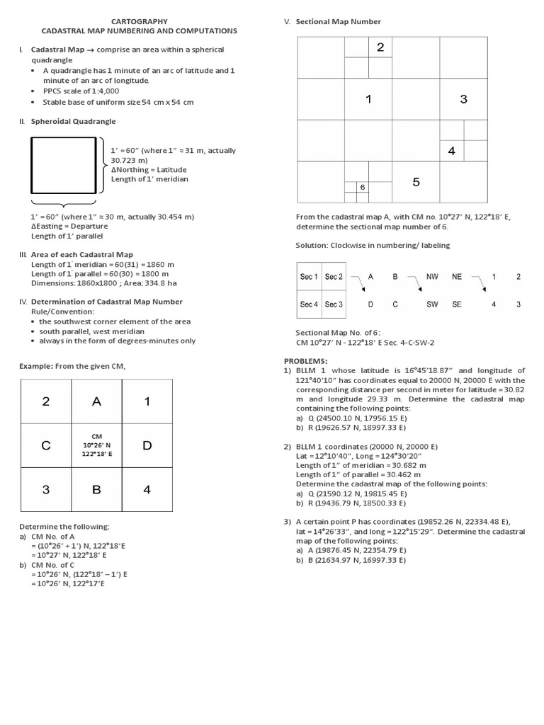 Cadastral Map Naming | PDF | Latitude | Longitude