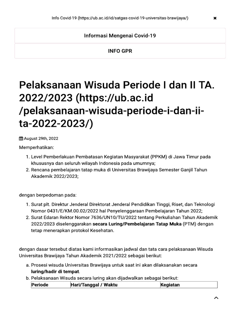 Wisuda UB Periode 1 & 2 | PDF