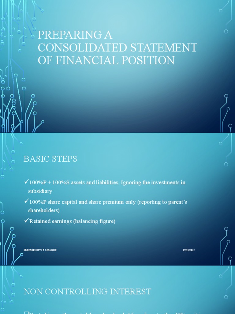 Consolidated Statement of Financial Position | PDF | Balance Sheet ...