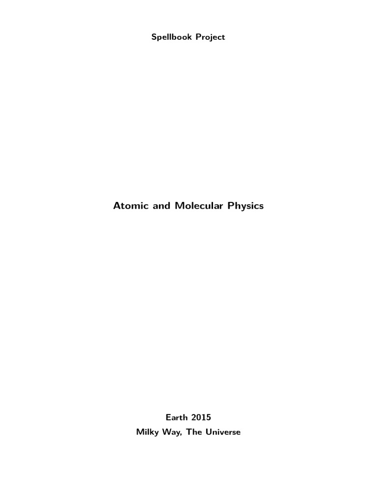Atomic And Molecular Physics Pdfdrive Download Free Pdf Atomic