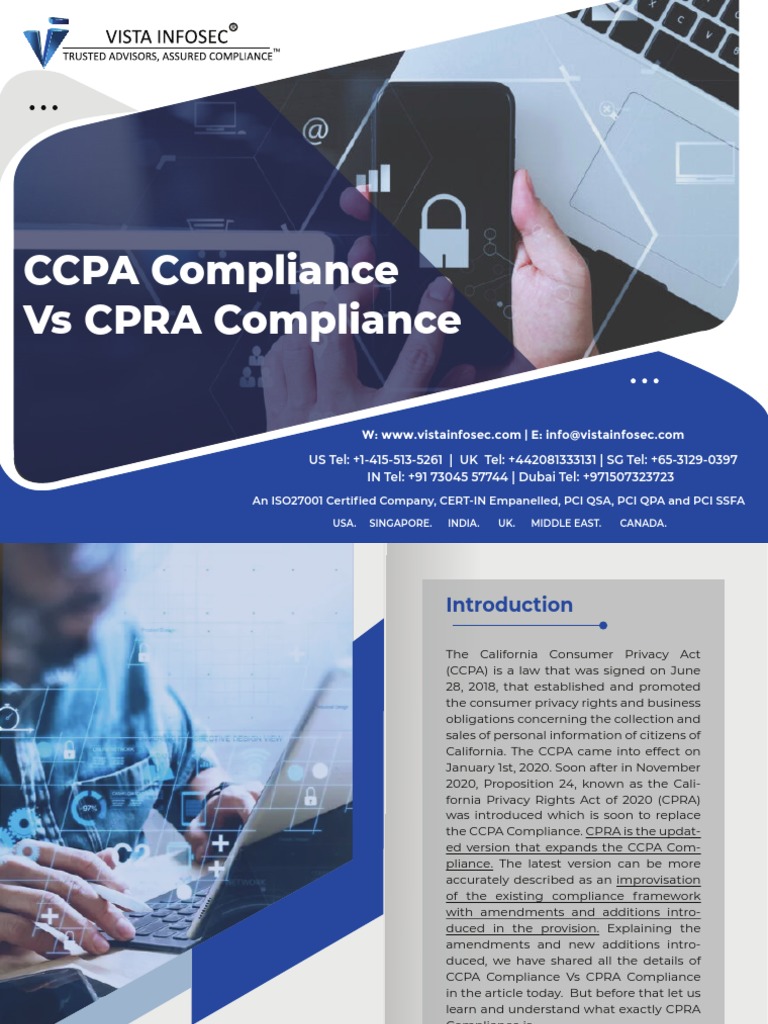 CPRA vs CCPA: Key Compliance Changes | PDF | Regulatory Compliance ...