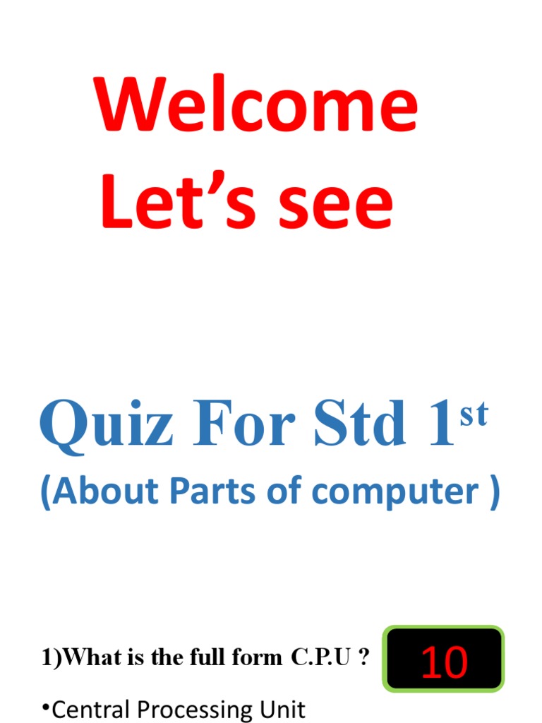 Parts Of Computer Pdf Computer Monitor Computer Science