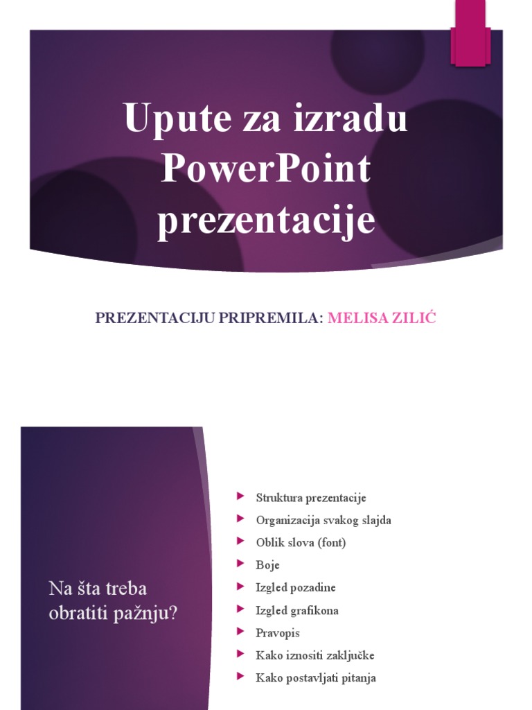 Kako (Ne) Treba Izgledati Prezentacija | PDF