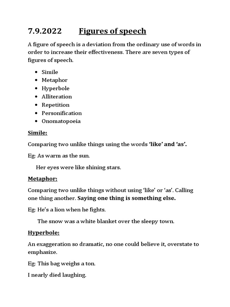 Figures of Speech | PDF | Poetry