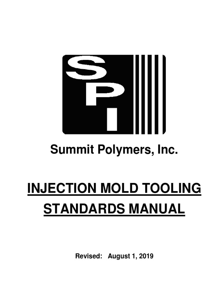 Injection Mold Tooling Standards Manual2019 | PDF | Secondary Sector Of ...
