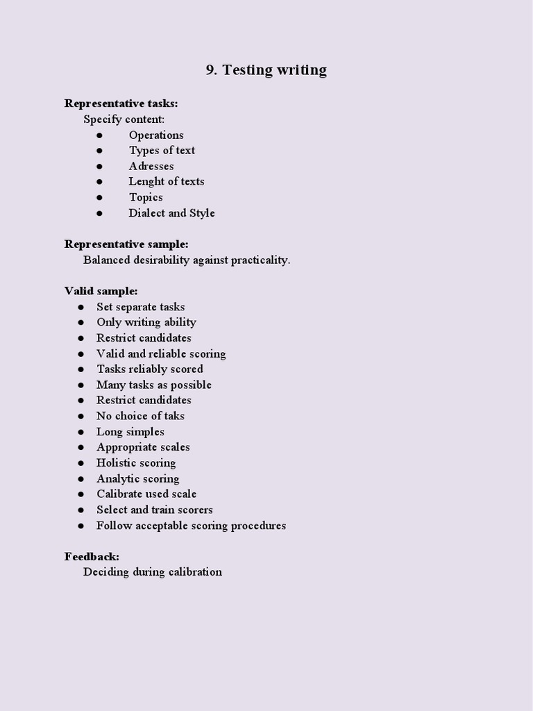 Testing Writing | PDF