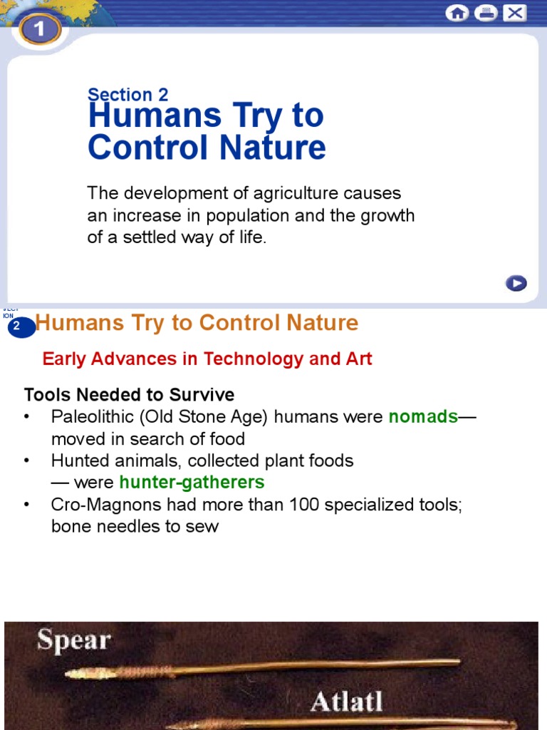 1.2 Humans Try To Control Nature | PDF | Agriculture | Paleolithic