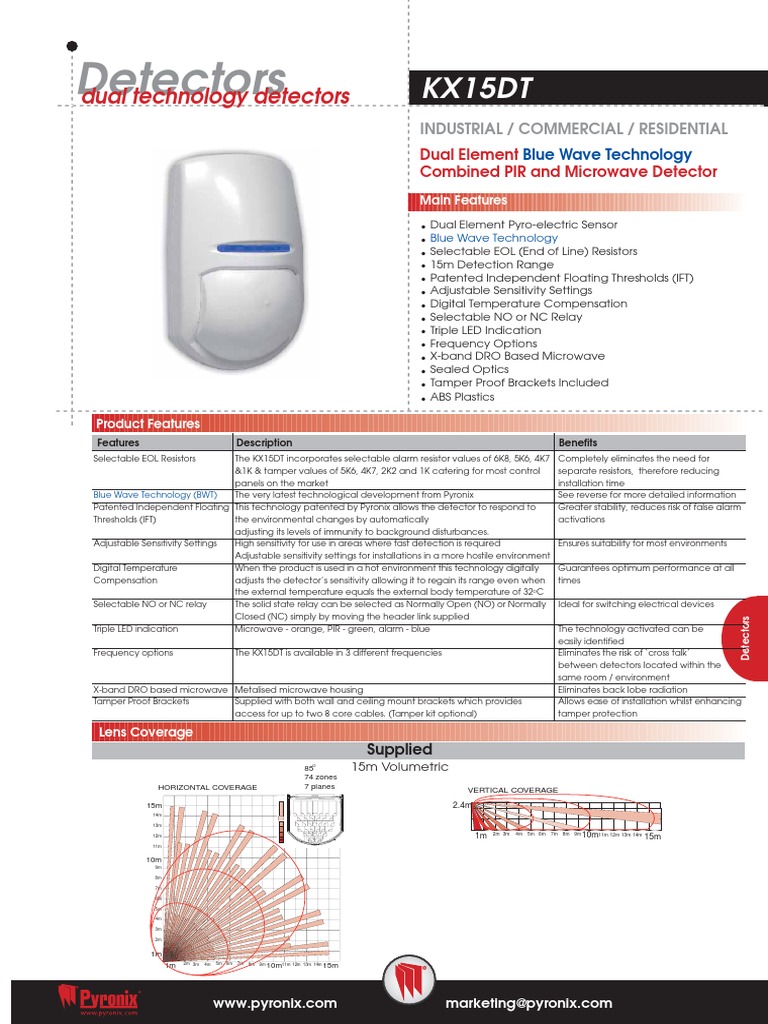 Data0305 KX15DT | PDF | Infrared | Sensor