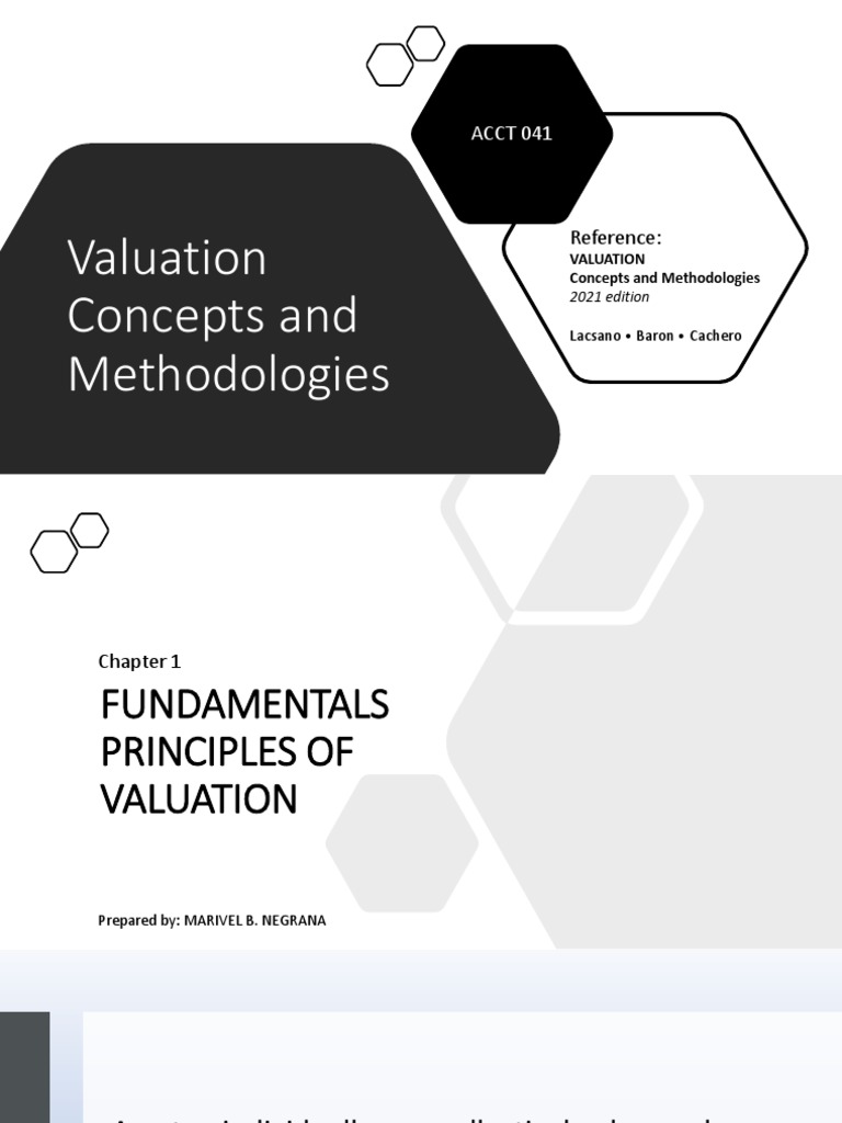 Chapter 1 FUNDAMENTALS PRINCIPLES OF VALUATION | PDF | Valuation (Finance) | Mergers And ...
