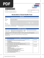 Declaration of Good Health Form | PDF | Life Insurance | Insurance