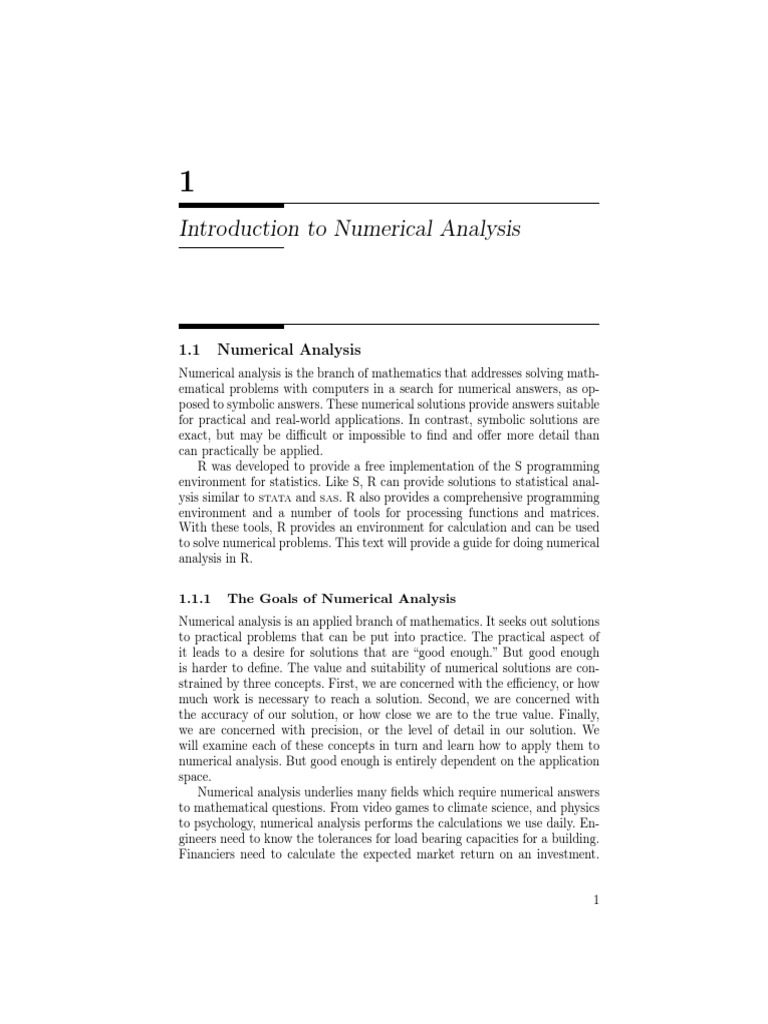 01 Computational Methods For Numerical Analysis With R 1 Pdf Matrix Mathematics