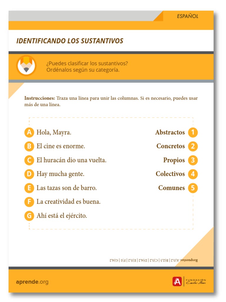 Identificando Los Sustantivos | PDF