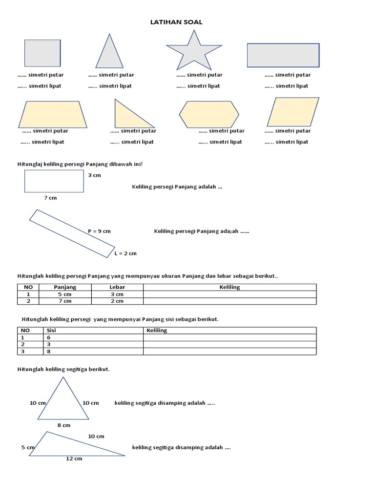 Latihan Matematik PAT Abang | PDF