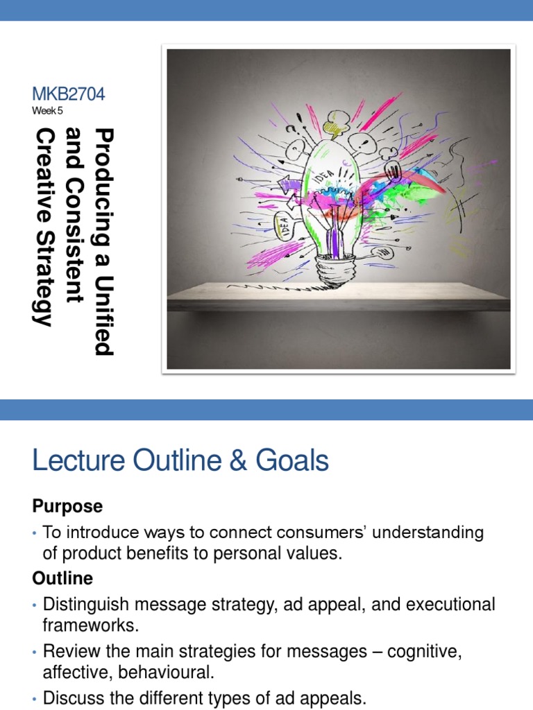 05 Producing A Unified and Consistent Creative Strategy (Clean) | PDF ...