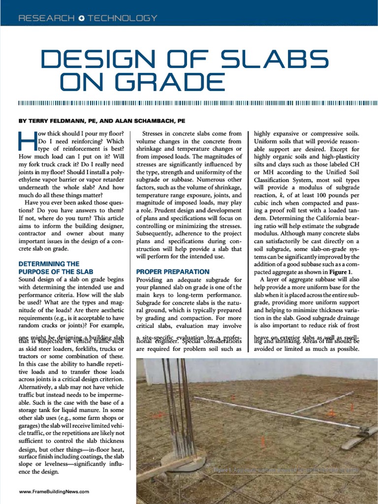 Designing a slab on grade | PDF | Concrete | Building Insulation