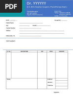 Physiotherapy Bill Format | PDF | Physical Therapy | Therapy