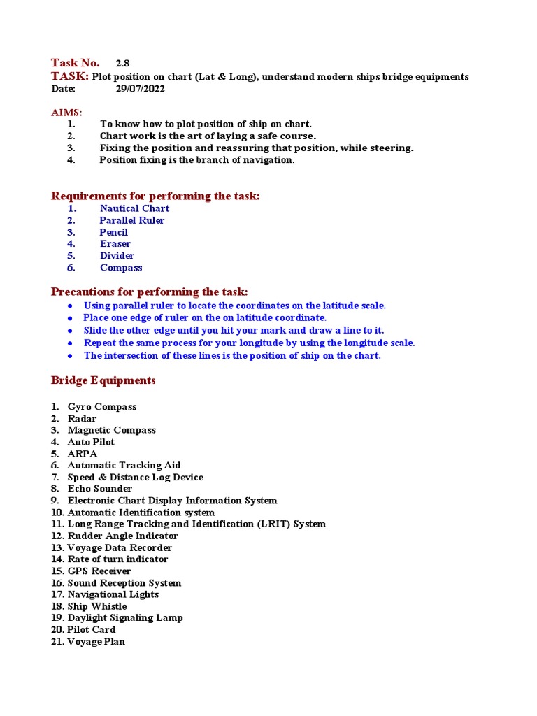 2.8 - Plot Position On Chart | PDF | Business | Science & Mathematics