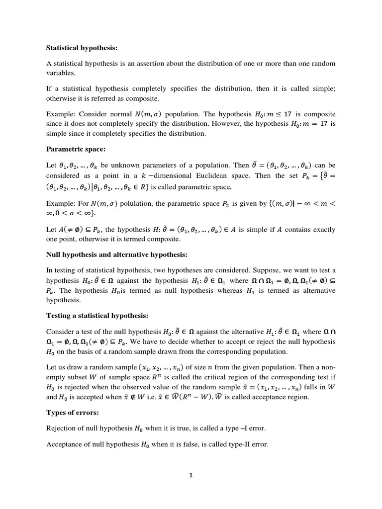 statistic-partc-pdf-type-i-and-type-ii-errors-statistical