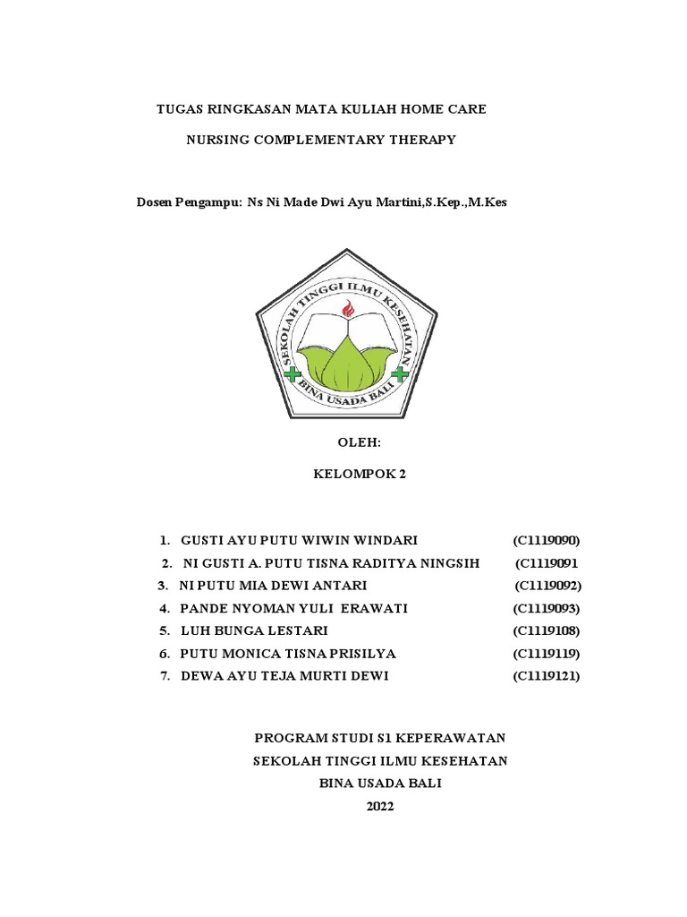 Ringkasan Jurnal Terapi Komplementer | PDF