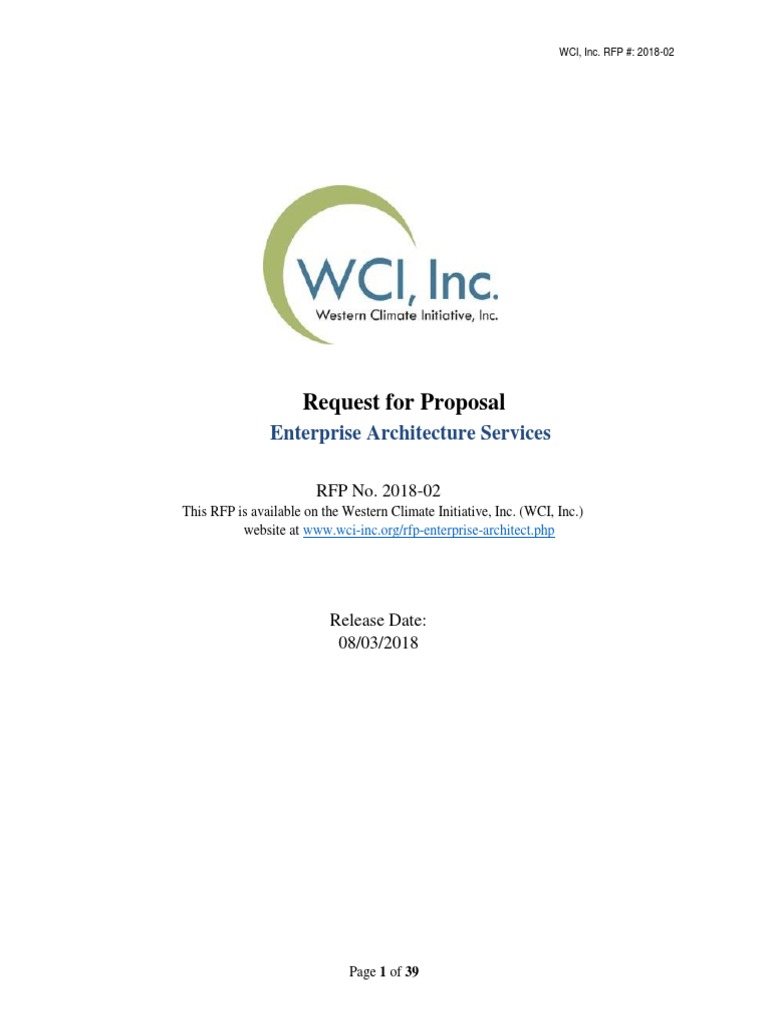 Rfp-Enterprisearchitecture Proposal Sample | PDF | Offer And Acceptance ...