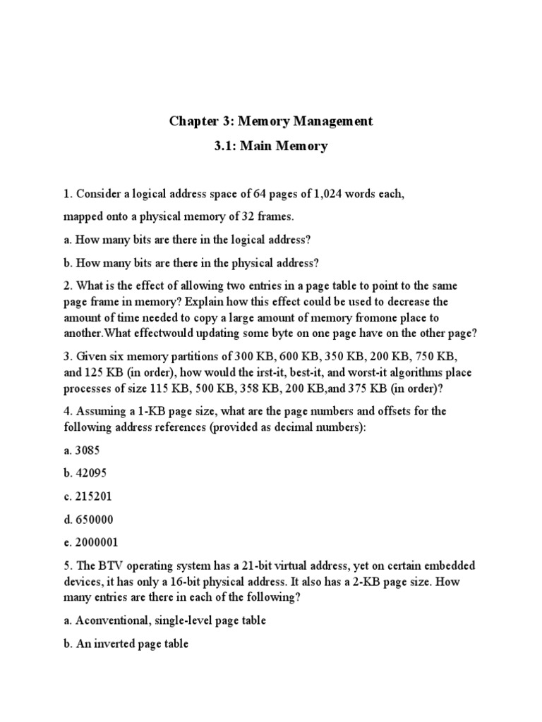 Memory Management Techniques: Analyzing Logical and Physical Address ...