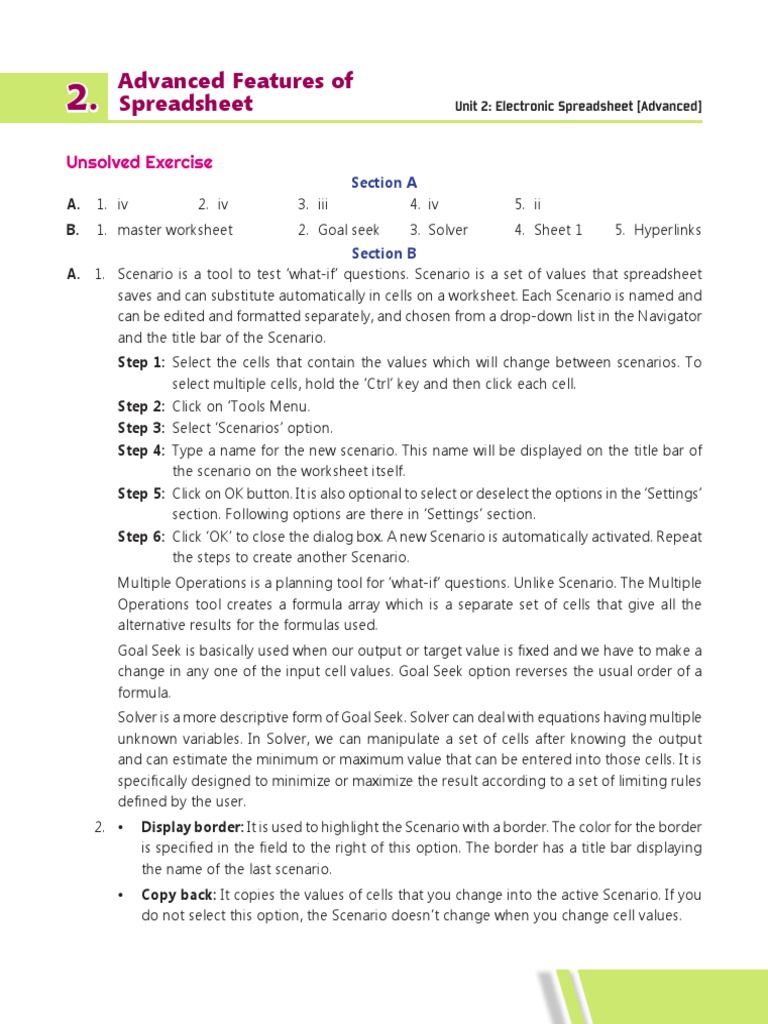 Advanced Spreadsheet Techniques | PDF | Spreadsheet | Chart