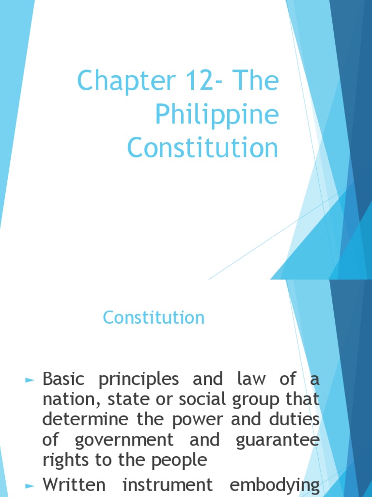The Philippine Constitution | PDF | Constitution | Governance