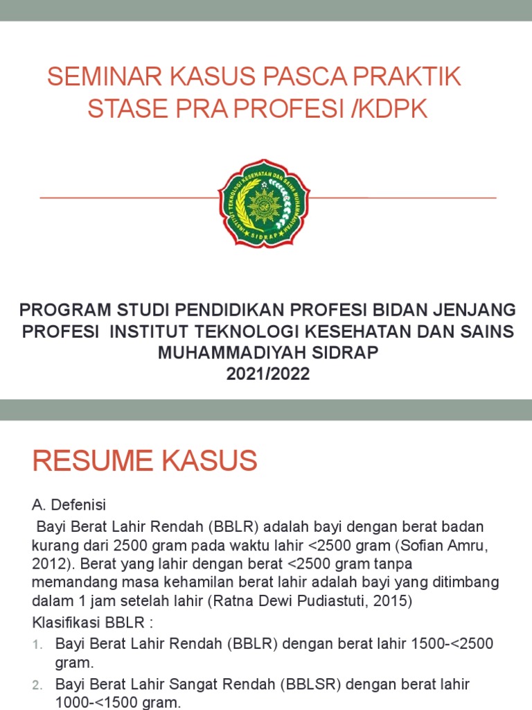 Profesi FORMAT PPT KASUS KDPK | PDF