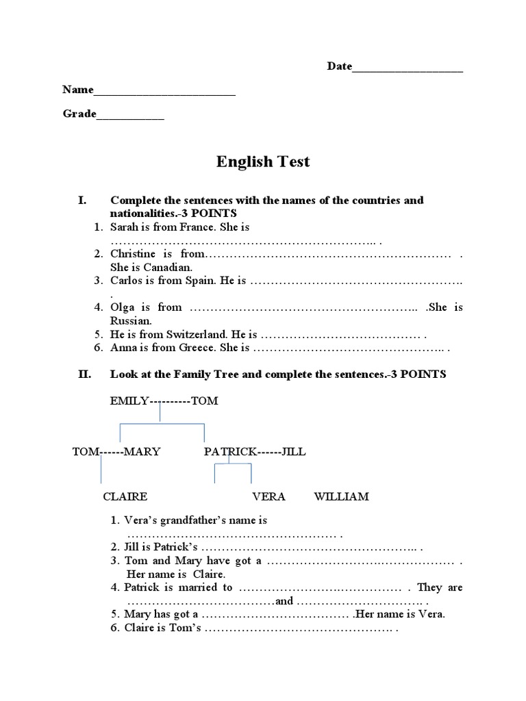 3 Test Paper 2 | PDF | Syntax | Human Communication