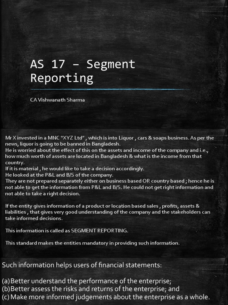AS 17 - Segment Reporting | PDF | Expense | Revenue