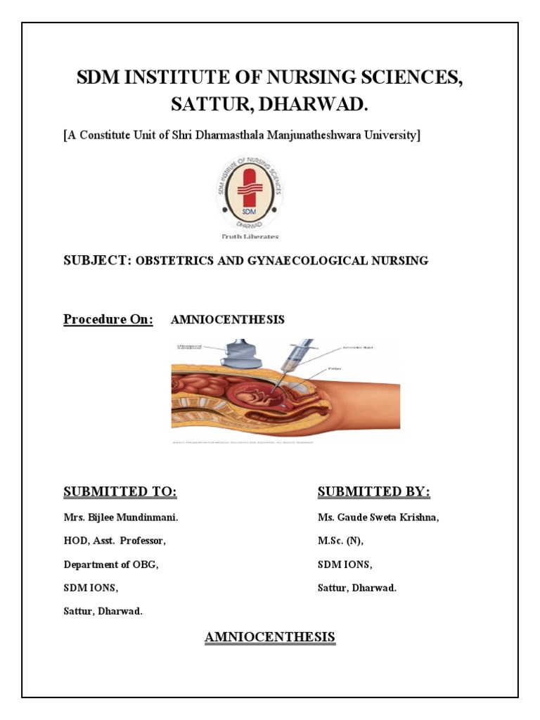 Amniocentesis Procedure Overview | PDF | Maternal Health | Human Pregnancy