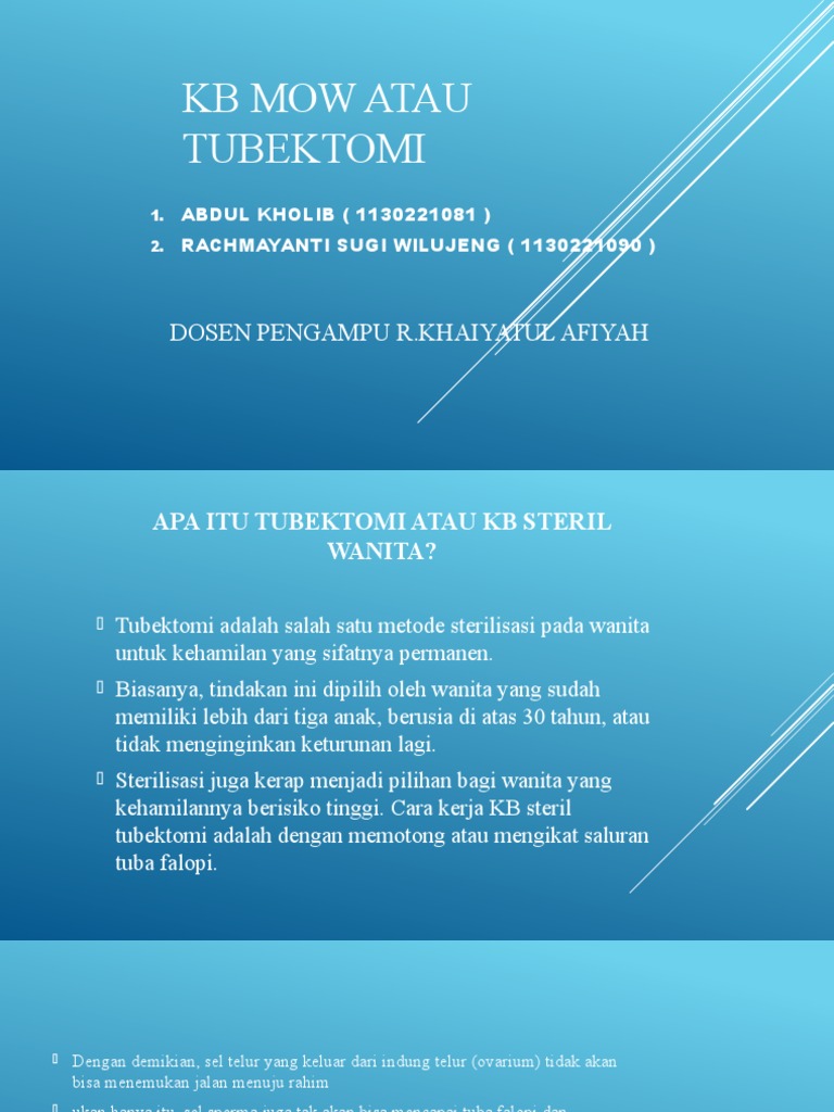 KB Mow Atau Tubektomi | PDF