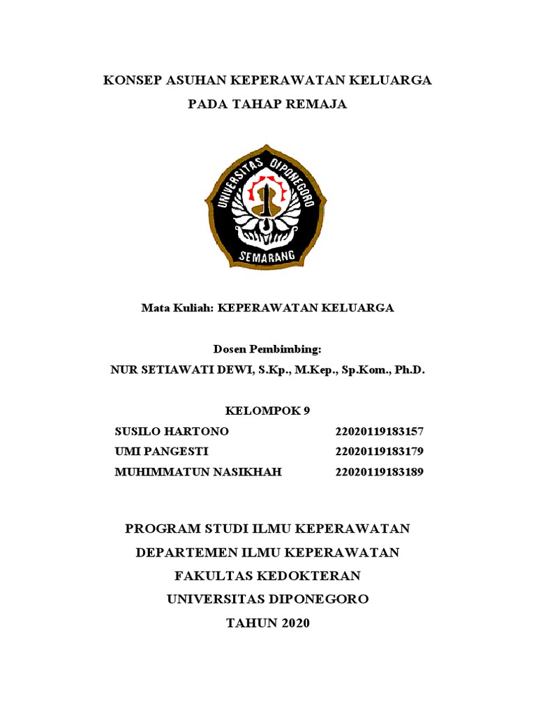 Kelompok 9-Konsep Asuhan Keperawatan Keluarga Tahap Remaja | PDF