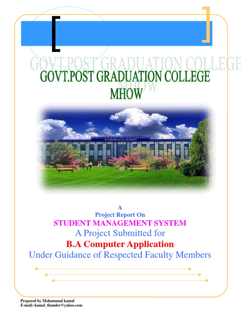 Student Management System Application (In Visual Basic and Database ...