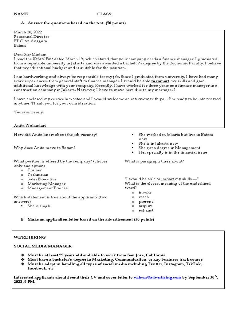 Uh Application Letter | PDF | Communication