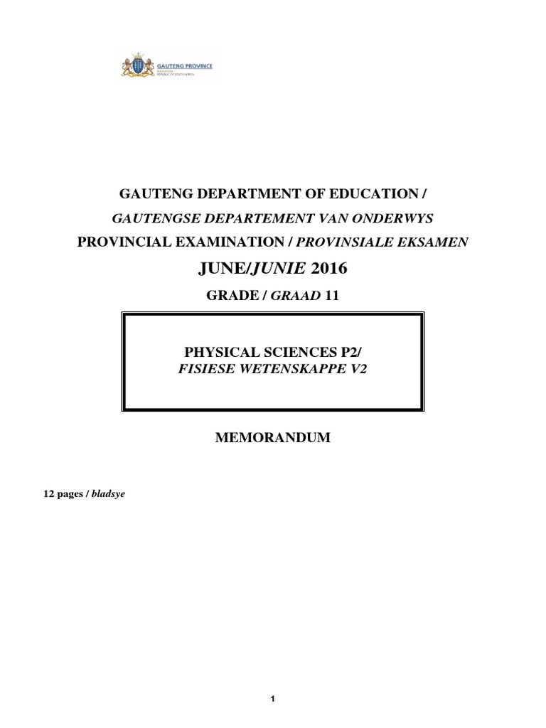 GR 11 Physical Sciences P2 Memo Bil | Download Free PDF | Intermolecular Force | Chemical Bond