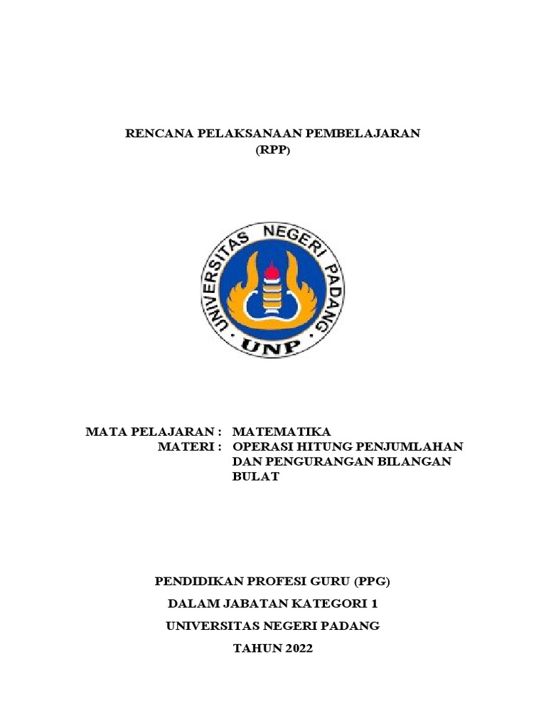 RPP Matematika - PPG - Rev | PDF