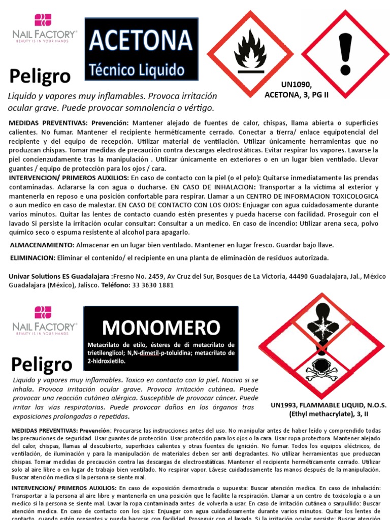 Gsa Acetona | PDF | Agua | Toxicología