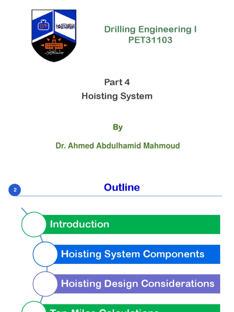 Part 4 Hoisting System | PDF | Oil Well | Drilling Rig