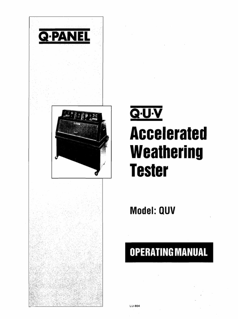 Quv Accelerated Weathering Tester | PDF | Ultraviolet | Fluorescent Lamp