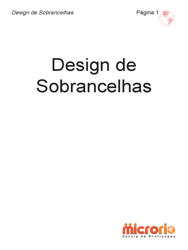 Apostila Design De Sobrancelhas Pdf Beleza Simetria