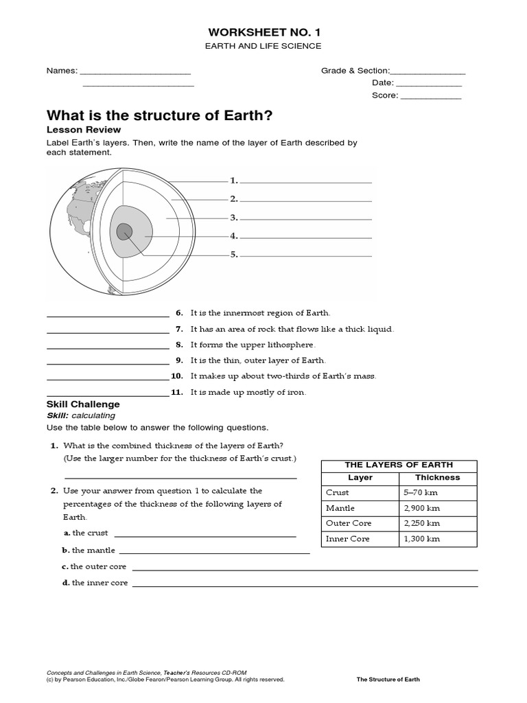 Earth Science Worksheets | PDF | Rock (Geology) | Soil