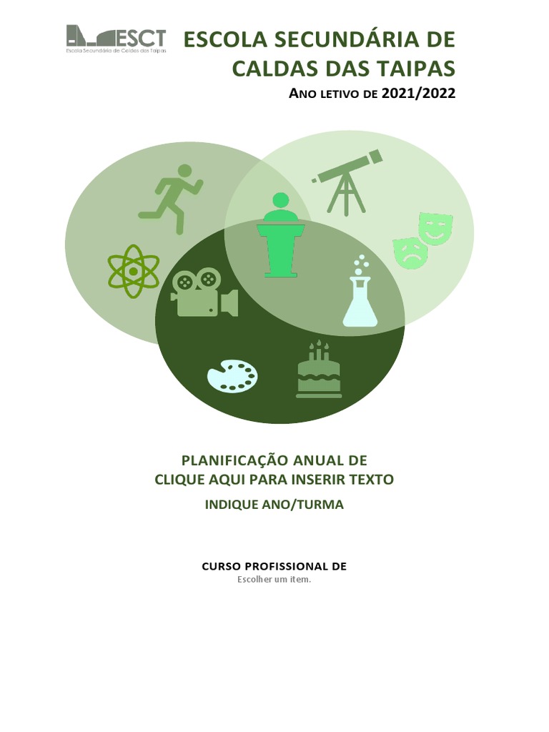 Planificacao Anual - 2021-22 - Modelo CP | PDF