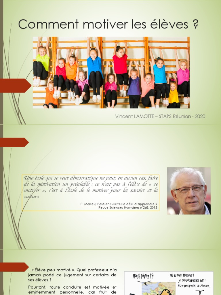 Comment Motiver Les Élèves ? | PDF | Motivant | Motivation
