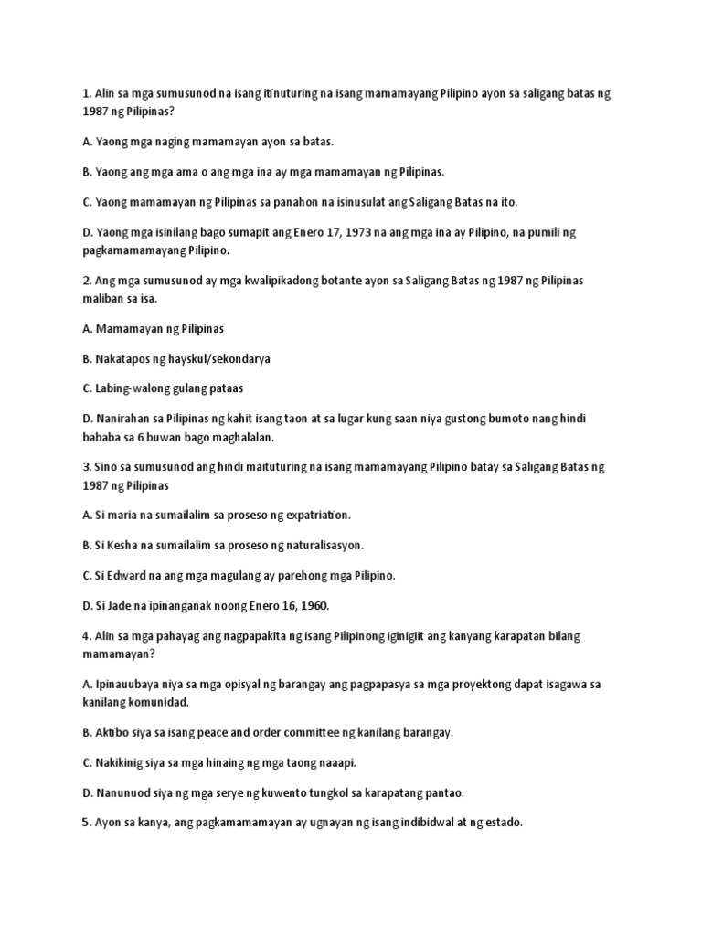 Ikaapat Na Buwanang Pagsusulit Sa Ap10 | PDF Ikaapat Na Buwanang Pagsusulit Sa Ap10 | PDF
