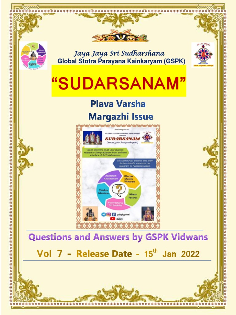 SUDARSANAM Margazhi English | PDF | Indian Religions